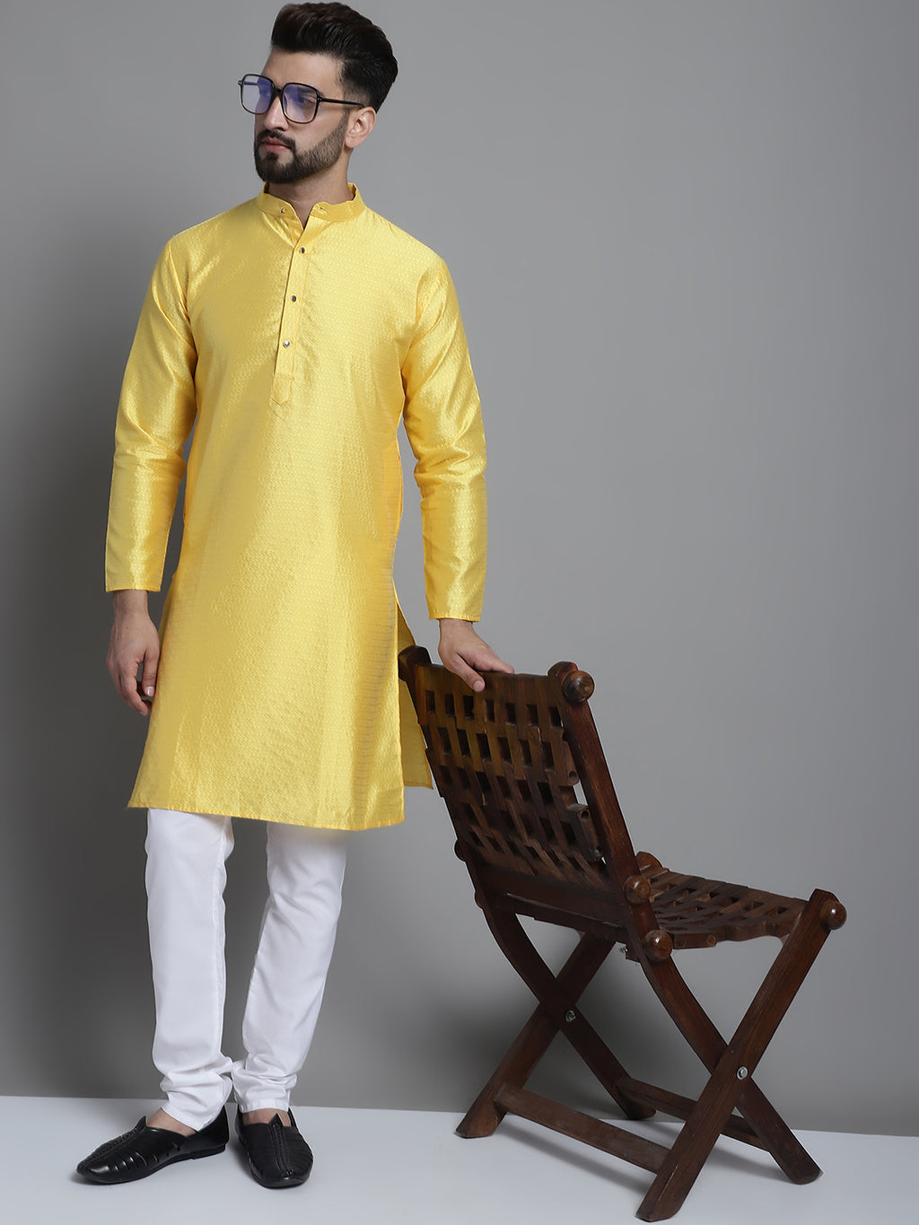 Men's Woven Design Kurta Payjama Set – Jompers