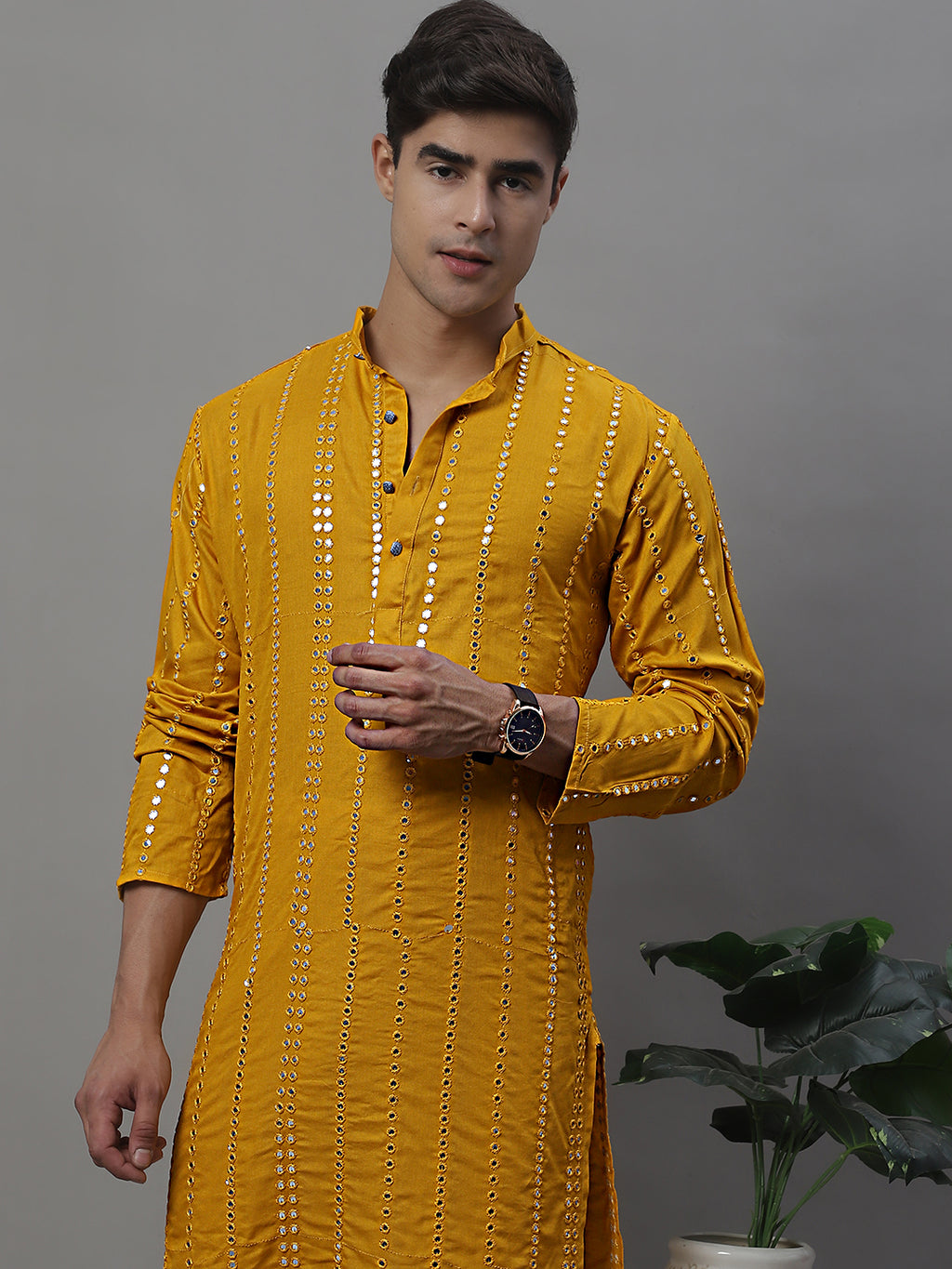 Men's Embroidered Mirror Work Kurtas – Jompers